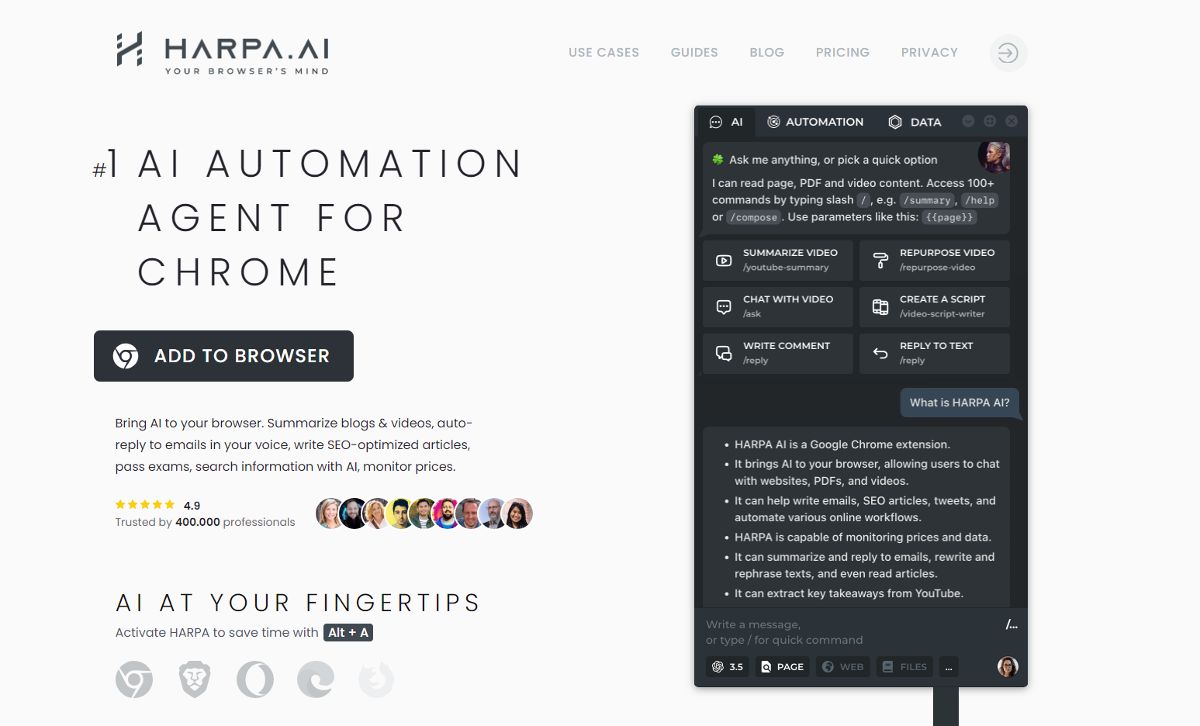 Harpa AI - AI Agent Details