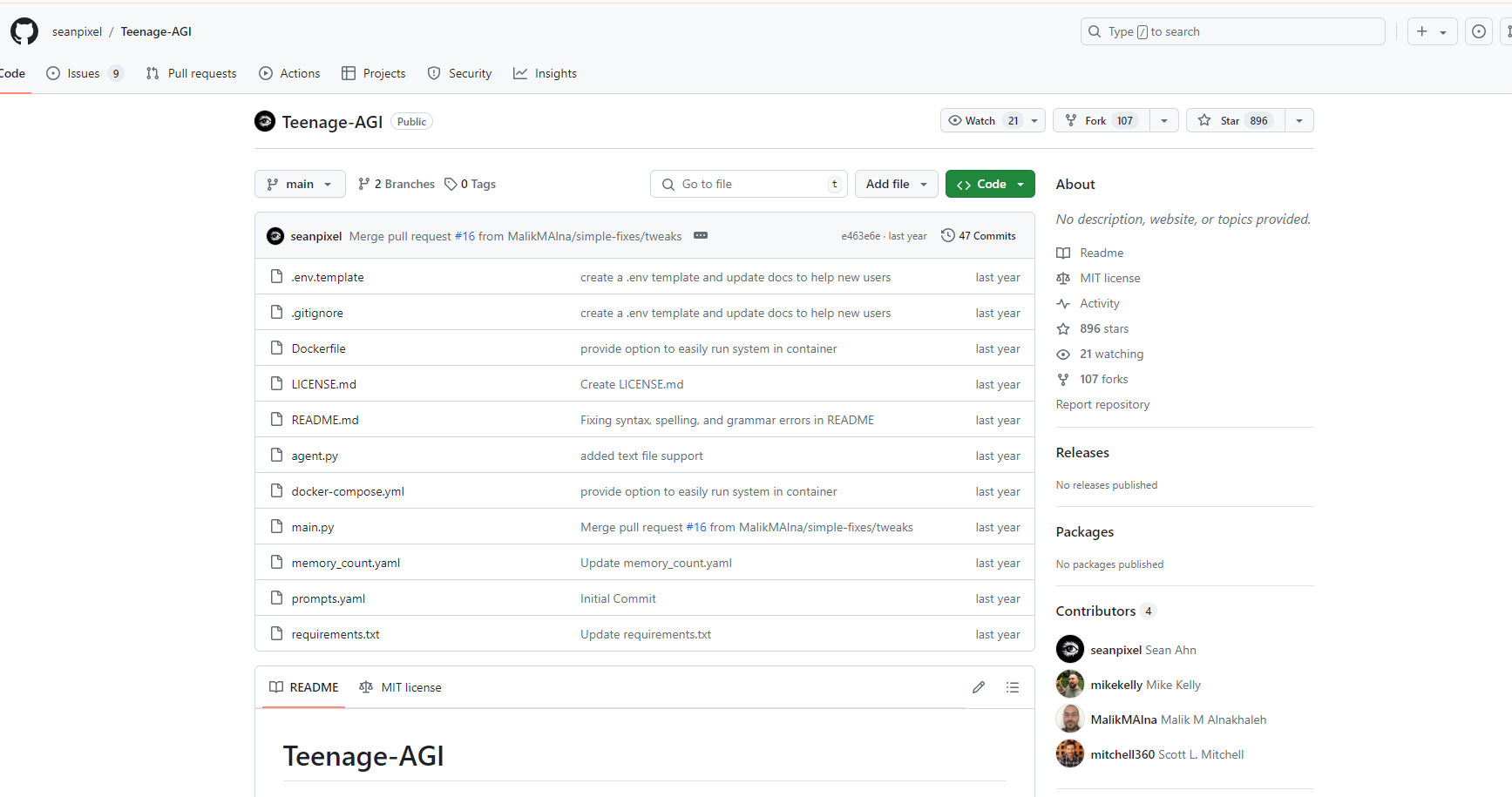 Teenage-AGI - AI Agent Details