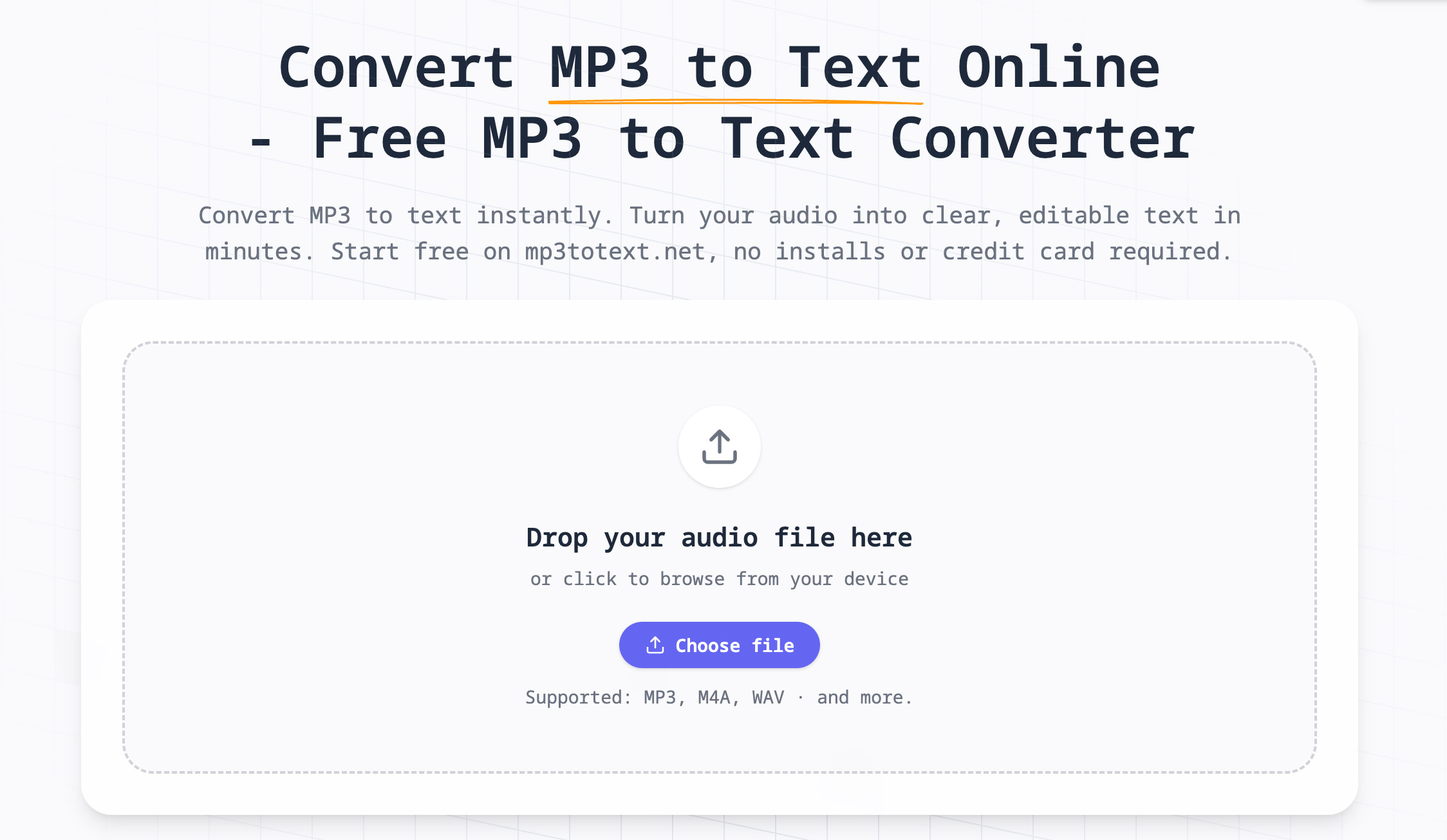 Free MP3 to Text Online Converter - Audio Music - All The AI