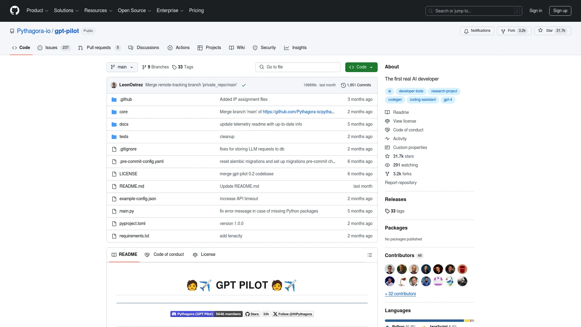 GPT-Pilot - AI Agent Details