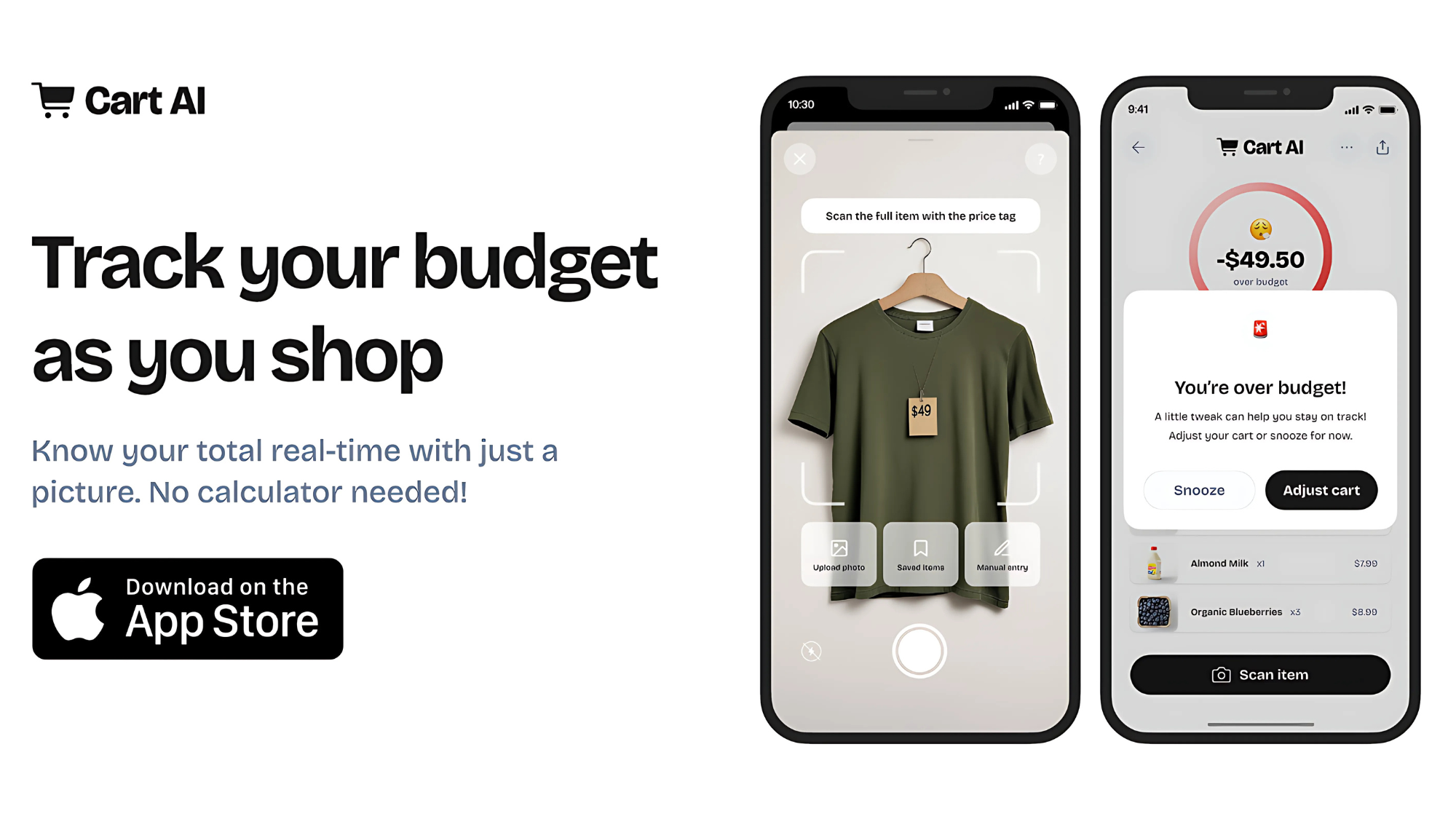 Cart AI – Smart Budget Tracker - Personal Assistance - All T