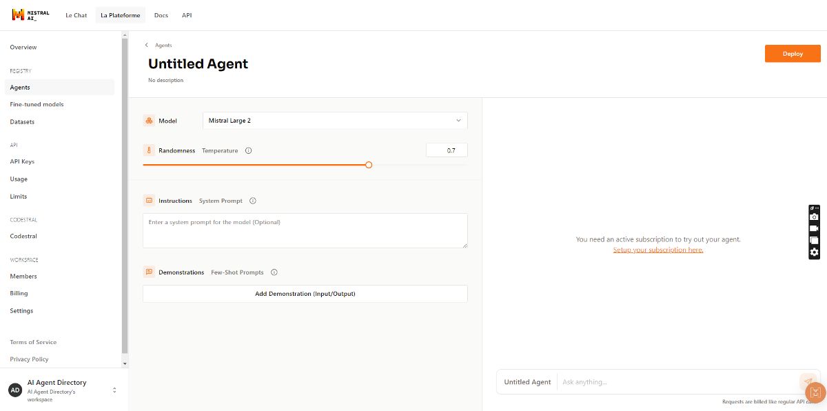 Mistral AI Agent - AI Agent Details