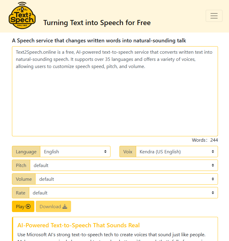 Text2Speech - Writing Editing - All The AI Tools