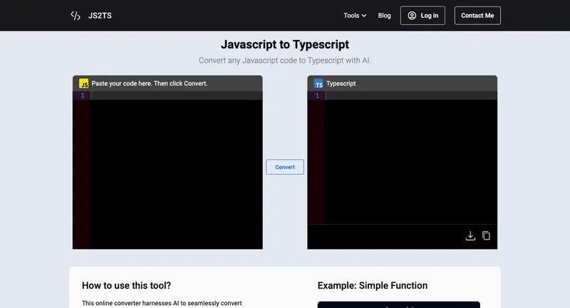JS2TS - your ultimate code conversion companio