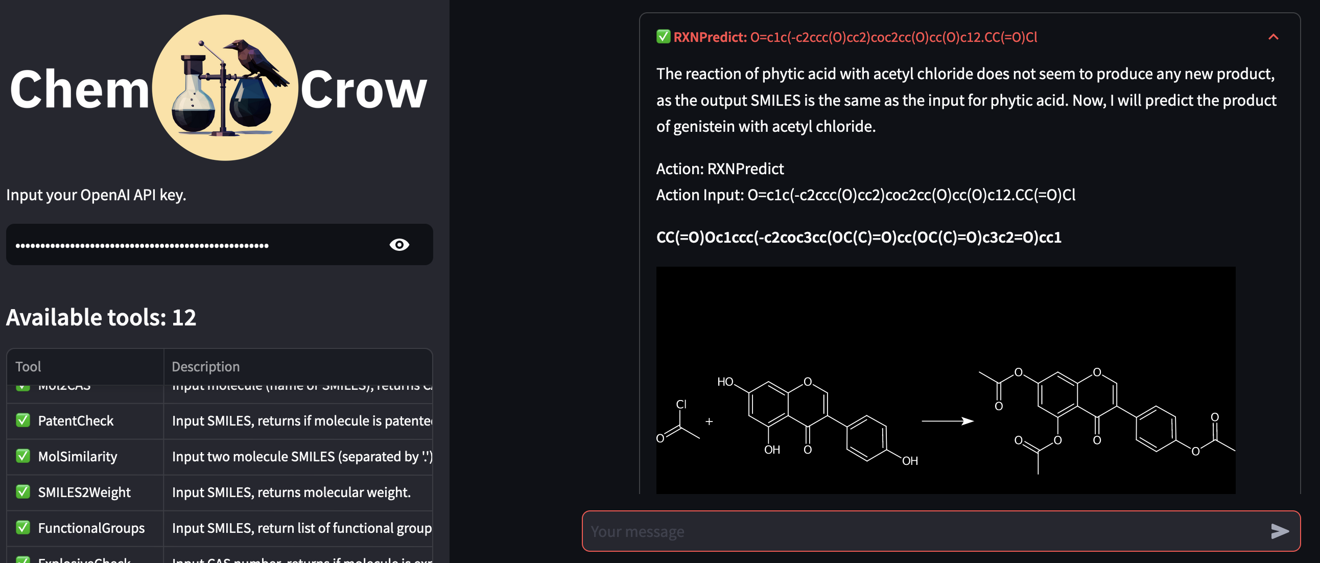 ChemCrow - AI Agent Details ChemCrow - AI Agent Details