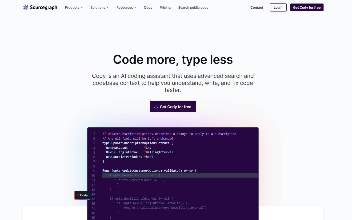 Sourcegraph Cody AI - AI Agent Details